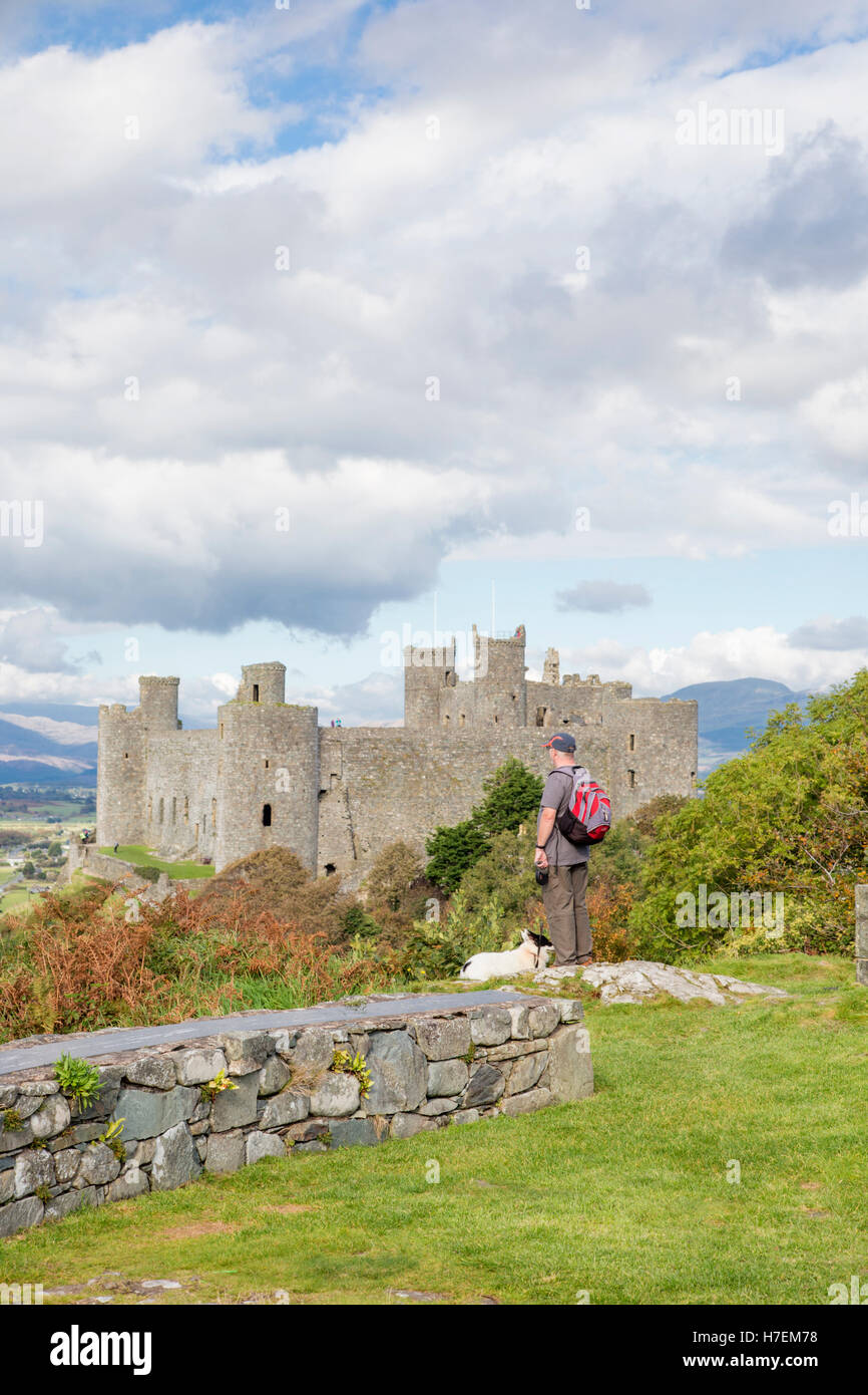 Harlech Castle, Snowdonia National Park, Gwynedd, North Wales, UK Stock ...