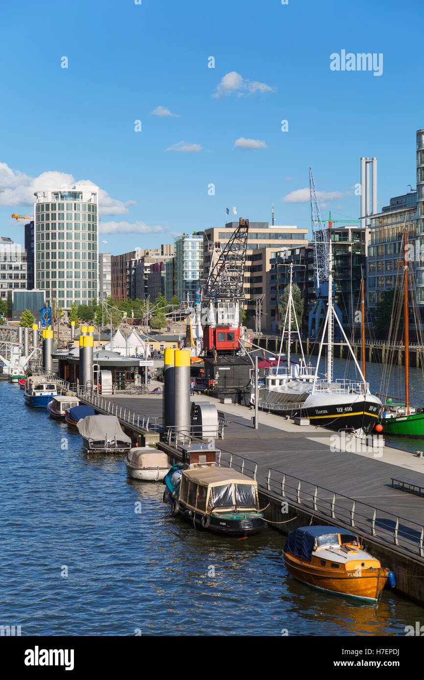 Modern architecture in the hafencity in hamburg hi-res stock ...