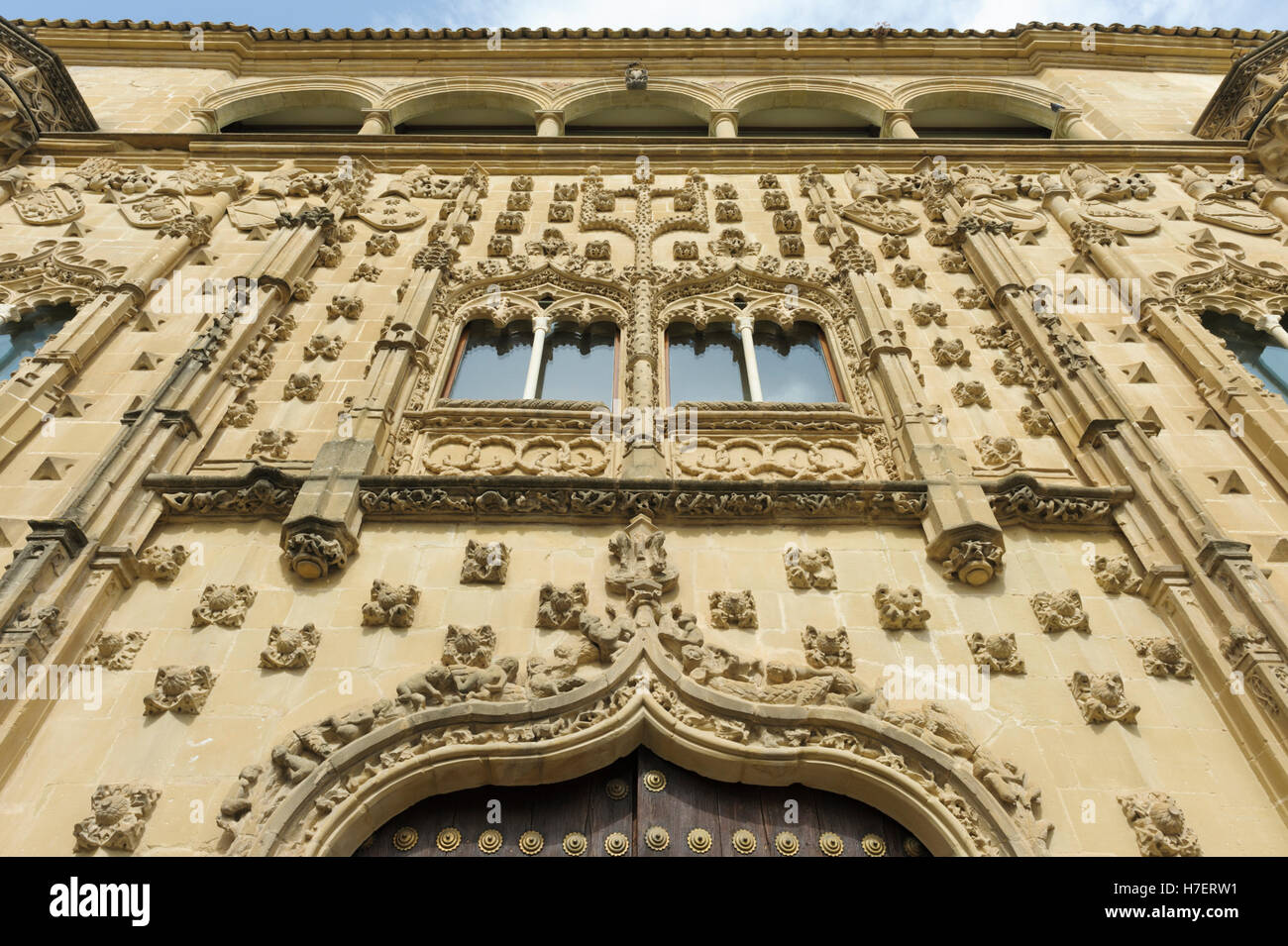 Window and arch in building in Baeza, Spain Stock Photo - Alamy