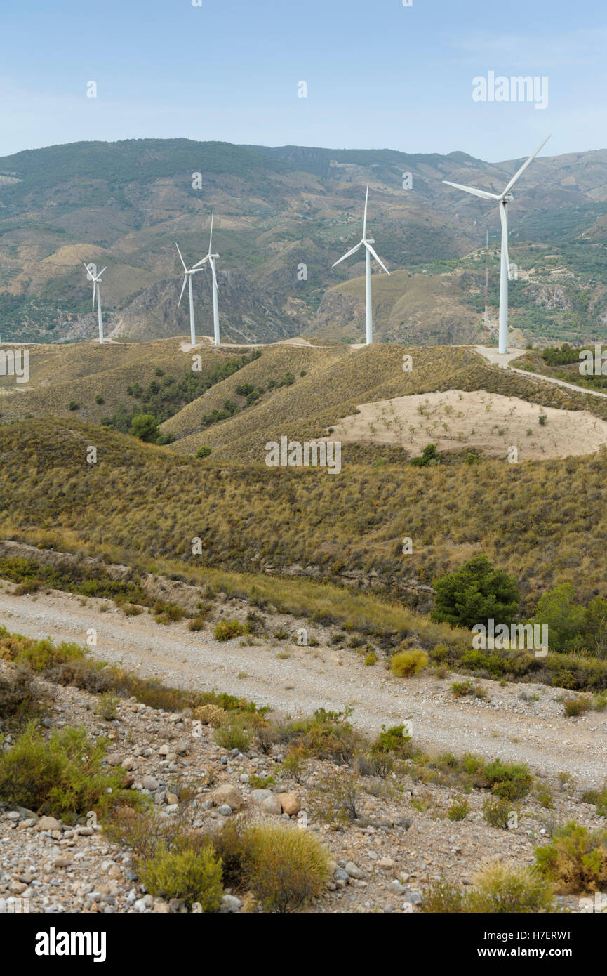 Wind turbines in Andalucia, Spain Stock Photo - Alamy