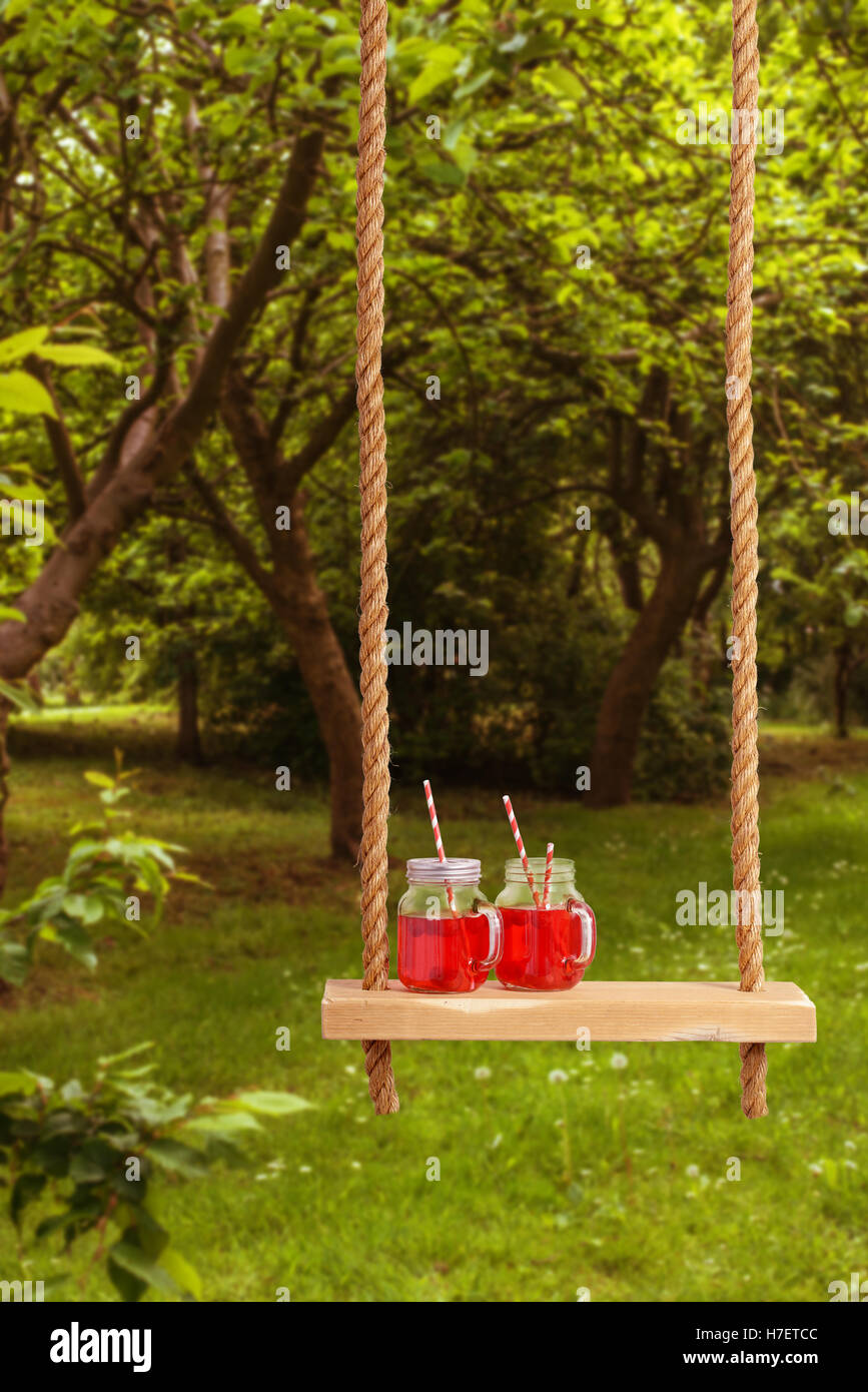 Rope swing in park hi-res stock photography and images - Alamy