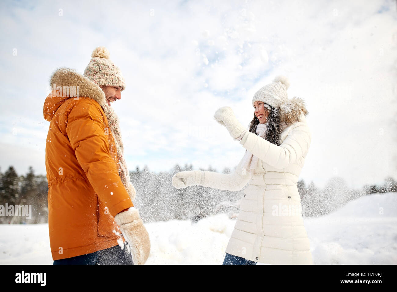 Happy snow hi-res stock photography and images - Alamy