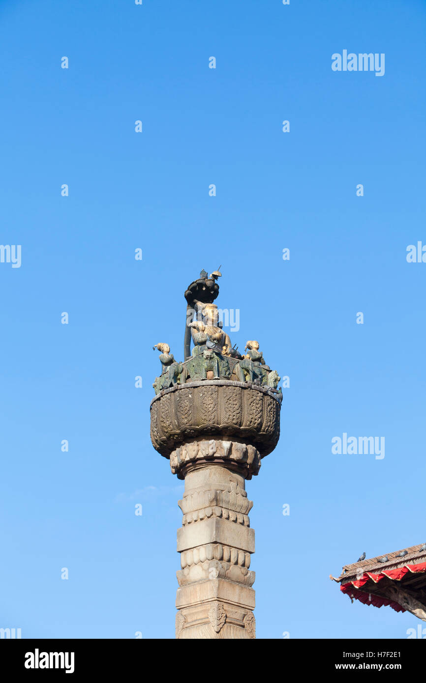 King pratap mallas column hi-res stock photography and images - Alamy