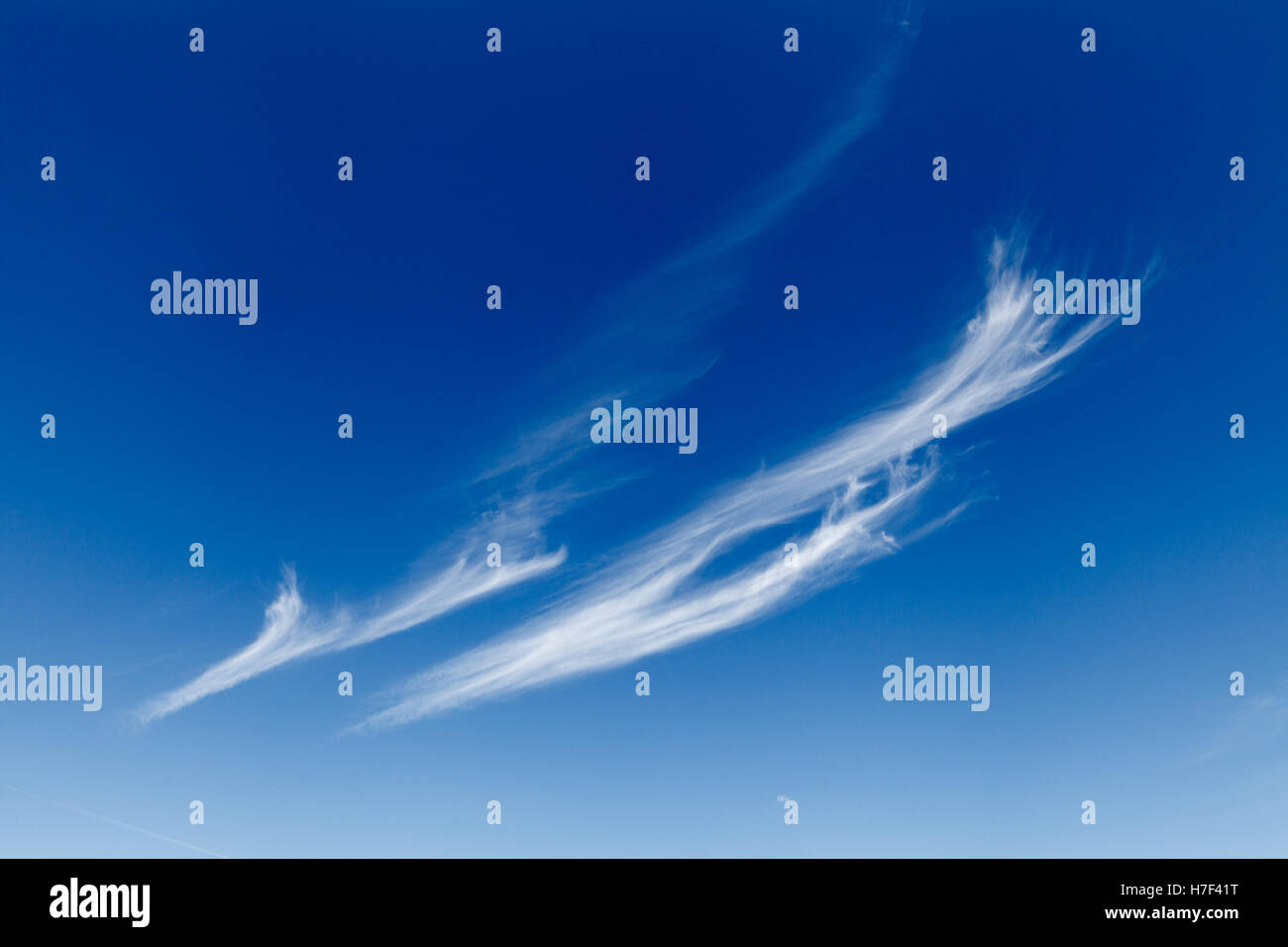 Cirrus clouds on blue sky Stock Photo - Alamy