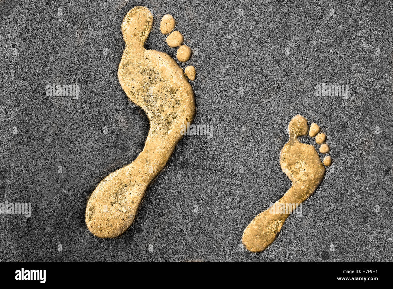 Feet prints hi-res stock photography and images - Alamy