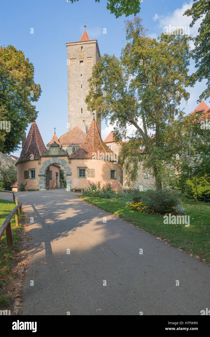 Entrance to the Castle of Rothenburg ob der Tauber Stock Photo - Alamy