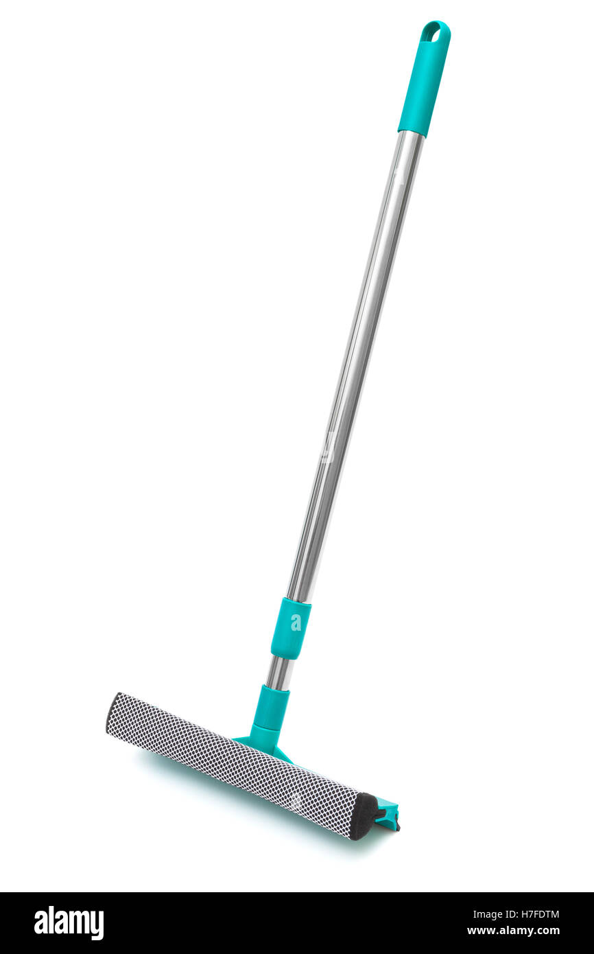 mop for cleaning windows on a white background Stock Photo - Alamy