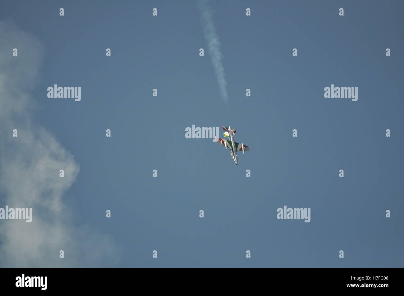 Pesaro Italy - lug 31 2016: The Italian demonstration team Frecce ...