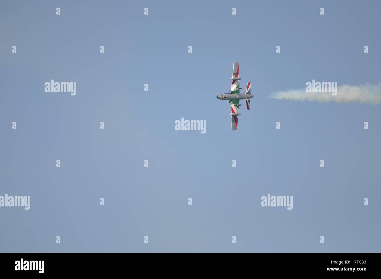 Pesaro Italy - lug 31 2016: The Italian demonstration team Frecce ...