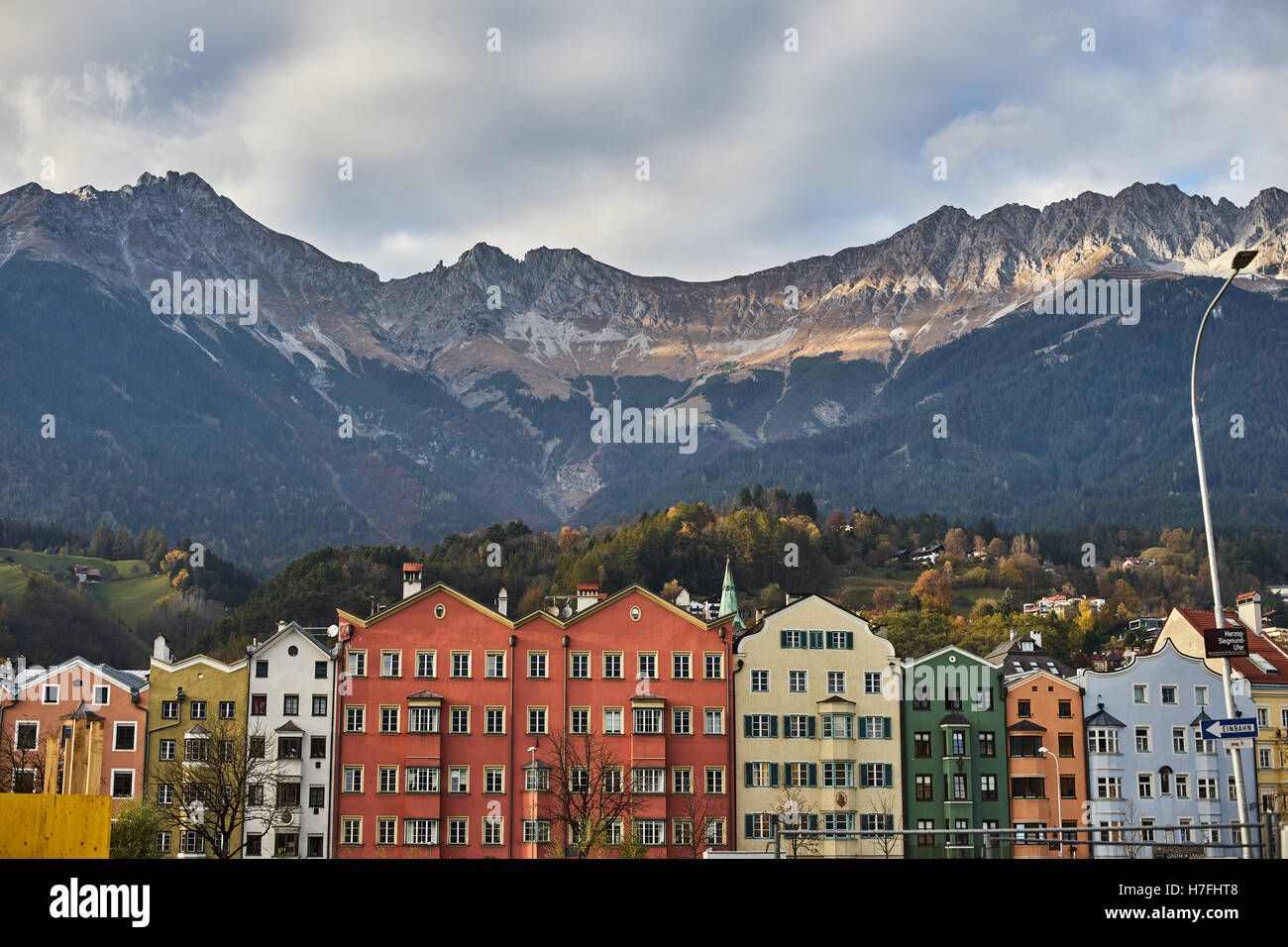 This is the beautiful alps seen from the city of Innsbruck in Austria ...
