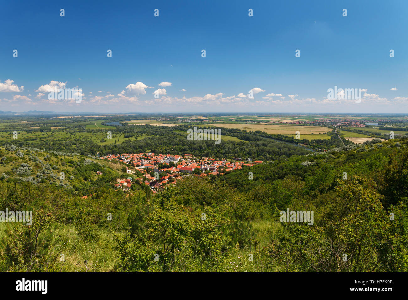 Top view of Tokaj, Hungary Stock Photo - Alamy