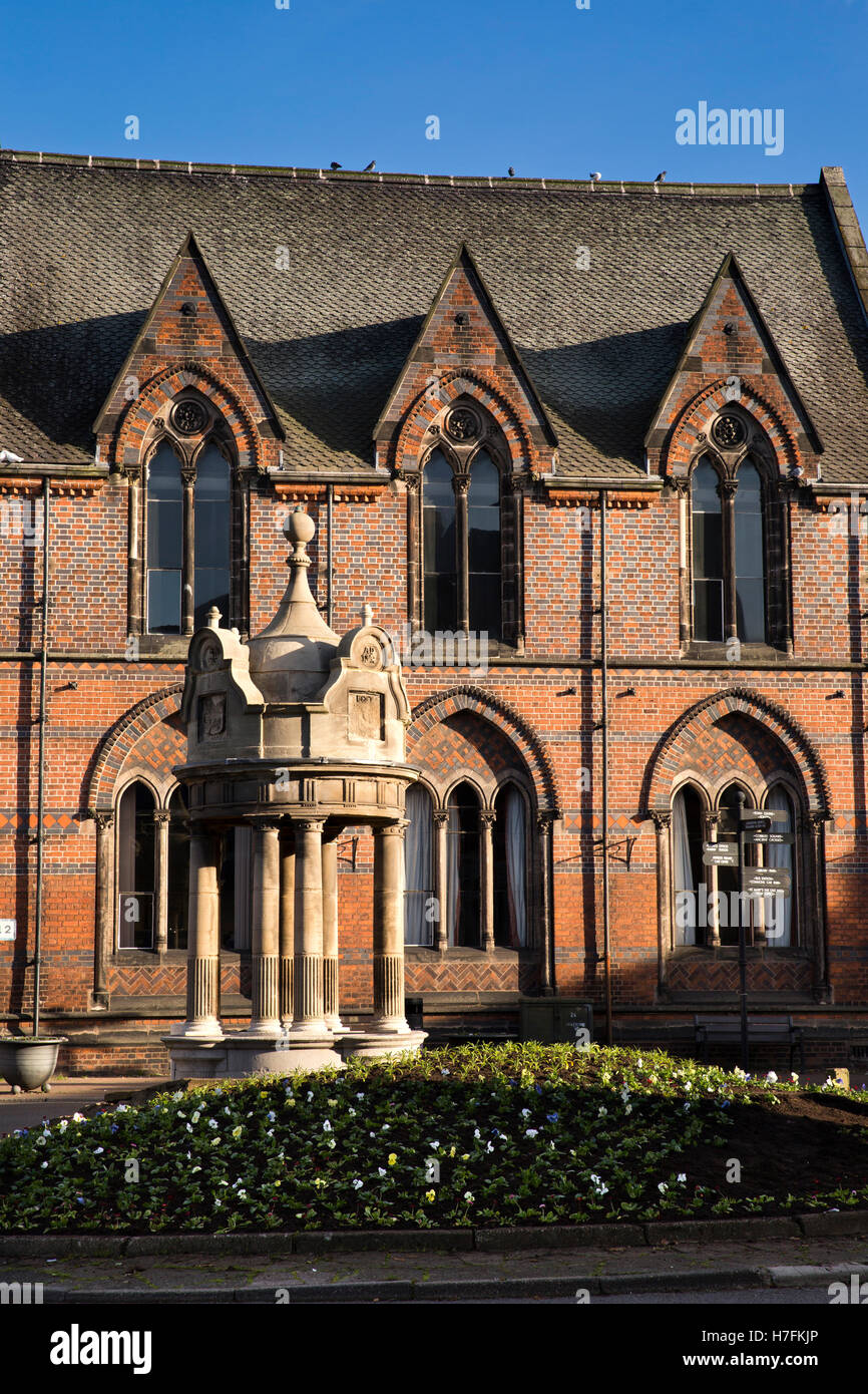 UK, England, Cheshire, Sandbach, Hightown, 1892 fountain designed by ...