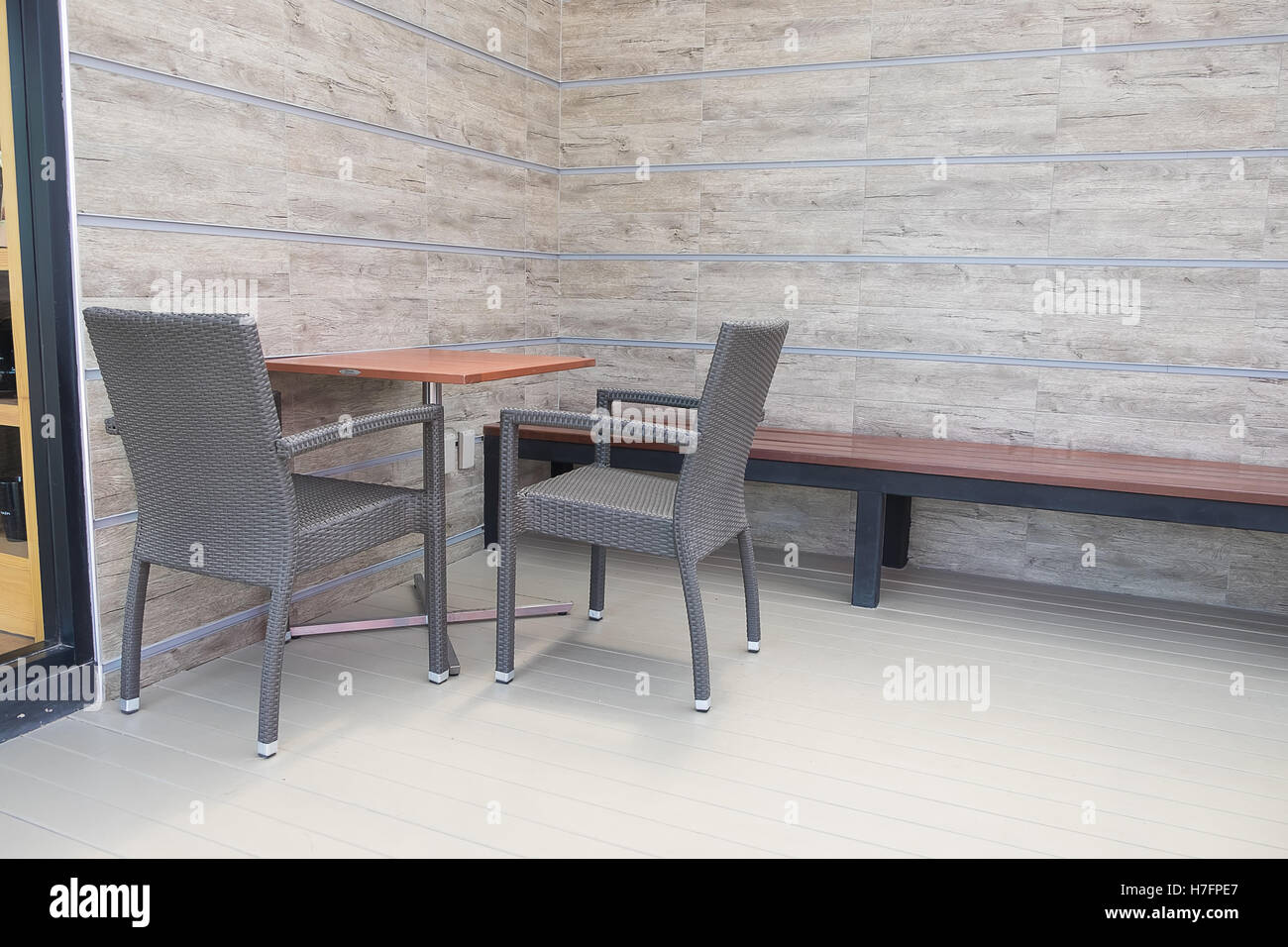Tables And Chair In Empty Cafe, restaurant, fast food and coffee shop ...