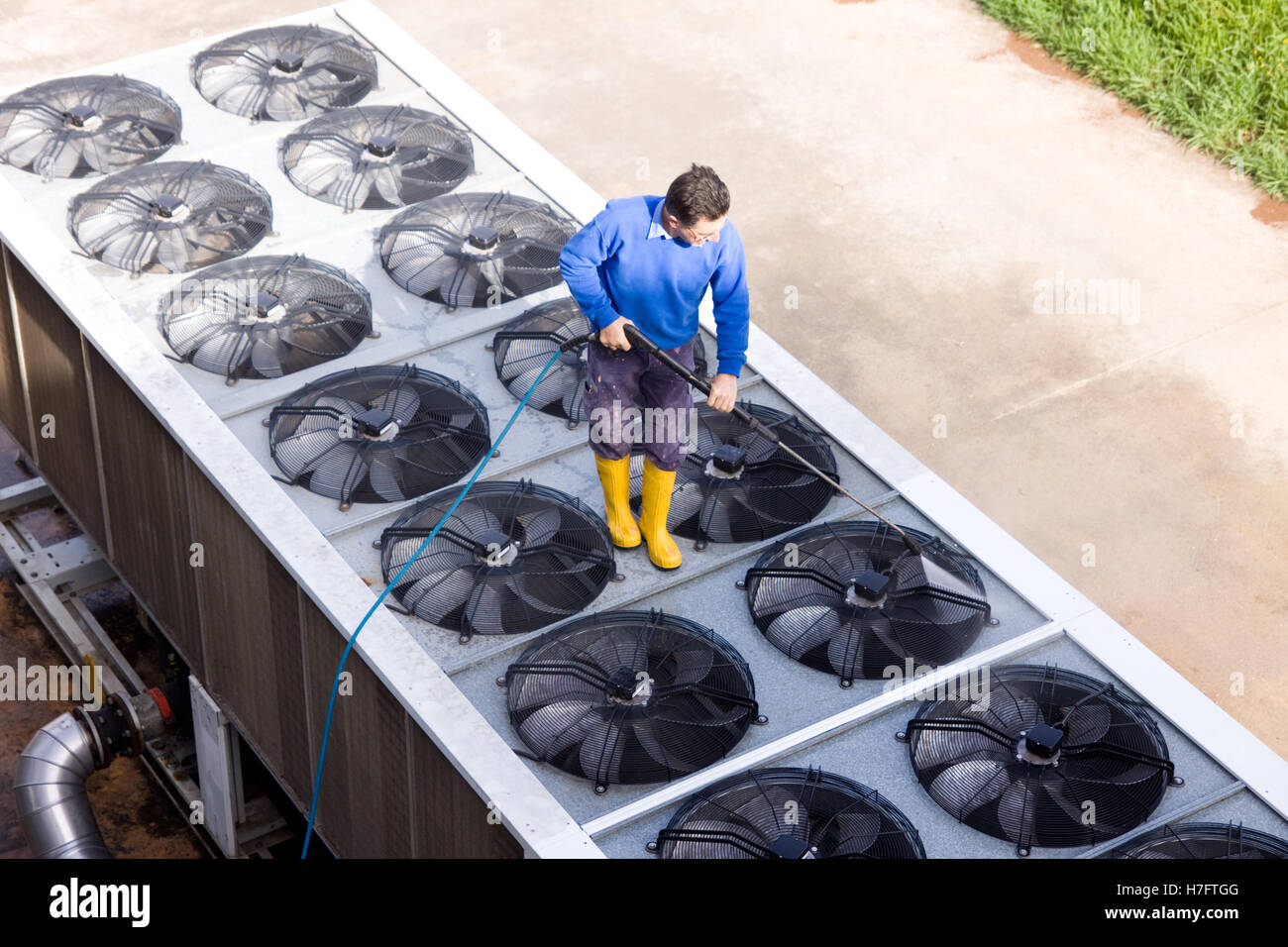 washing dirty premises on a industry place Stock Photo - Alamy