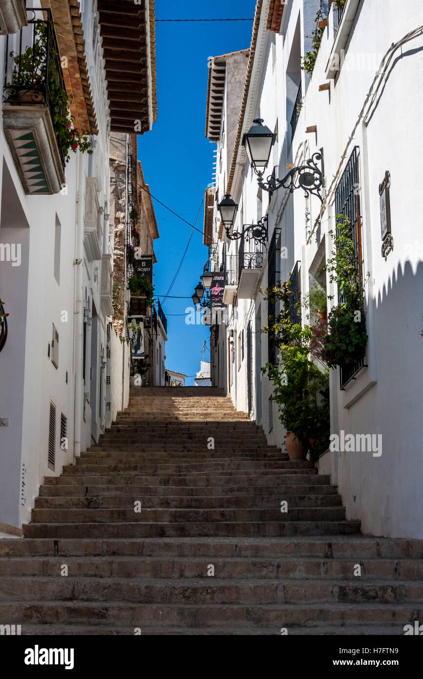 Small street houses on sides hi-res stock photography and images - Alamy