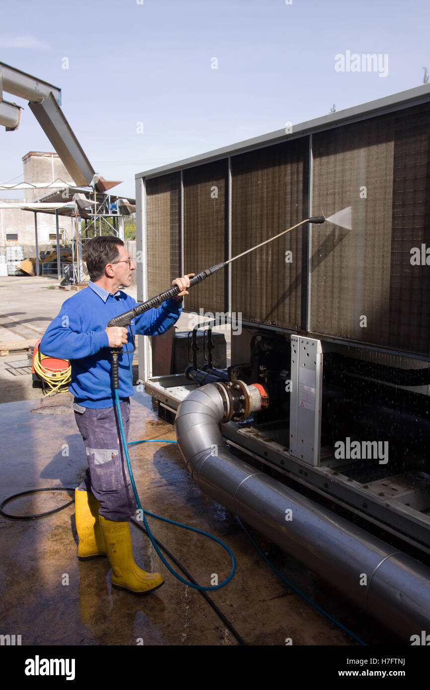 washing dirty premises on a industry place Stock Photo - Alamy