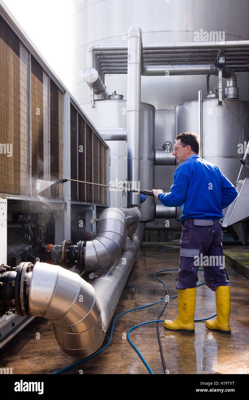 washing dirty premises on a industry place Stock Photo - Alamy