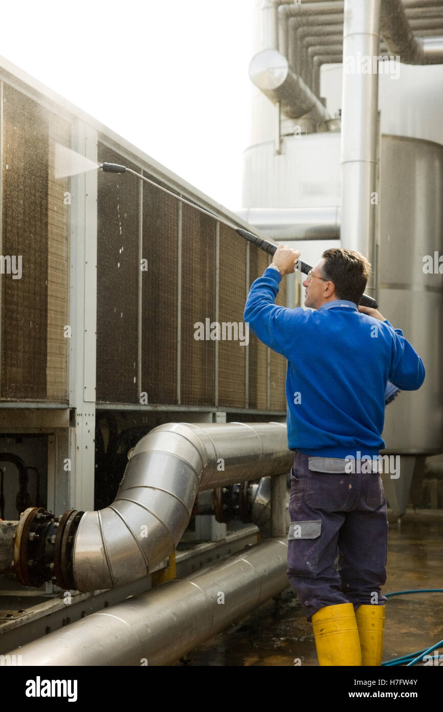 washing dirty premises on a industry place Stock Photo - Alamy