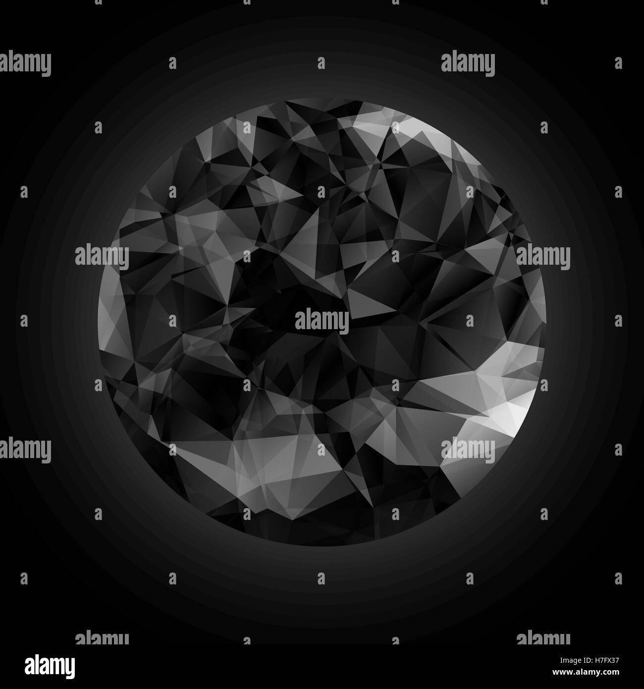 low poly circular shape Stock Vector Image & Art - Alamy