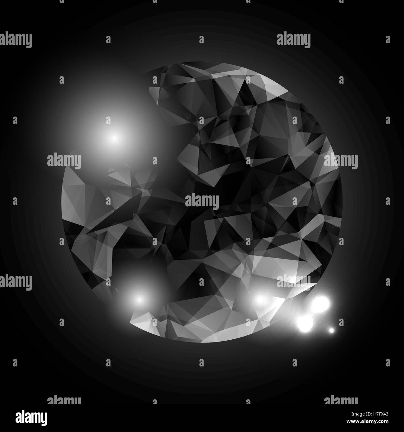 low poly circular shape Stock Vector Image & Art - Alamy