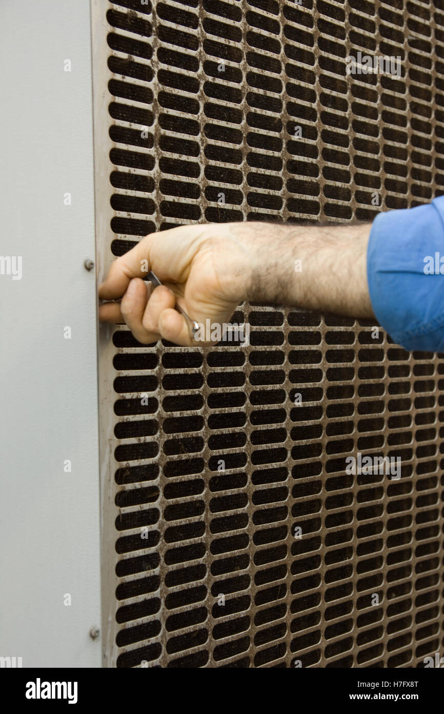 repairing a broken machinery Stock Photo - Alamy