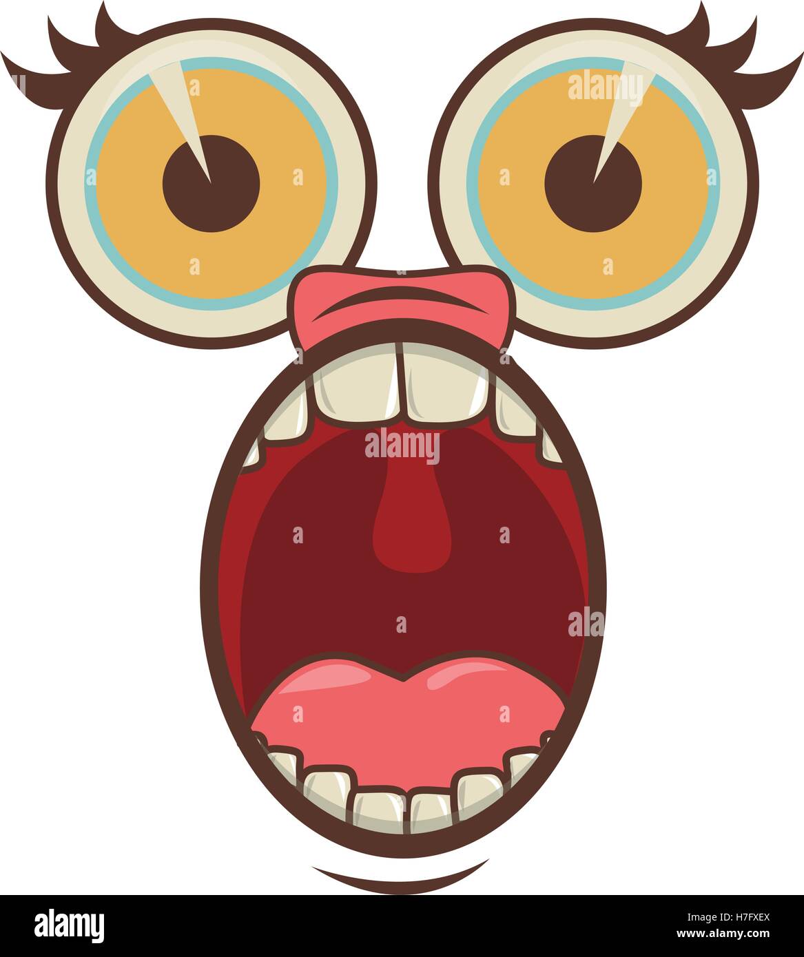 Funny cartoon emotional face comics hi-res stock photography and images ...
