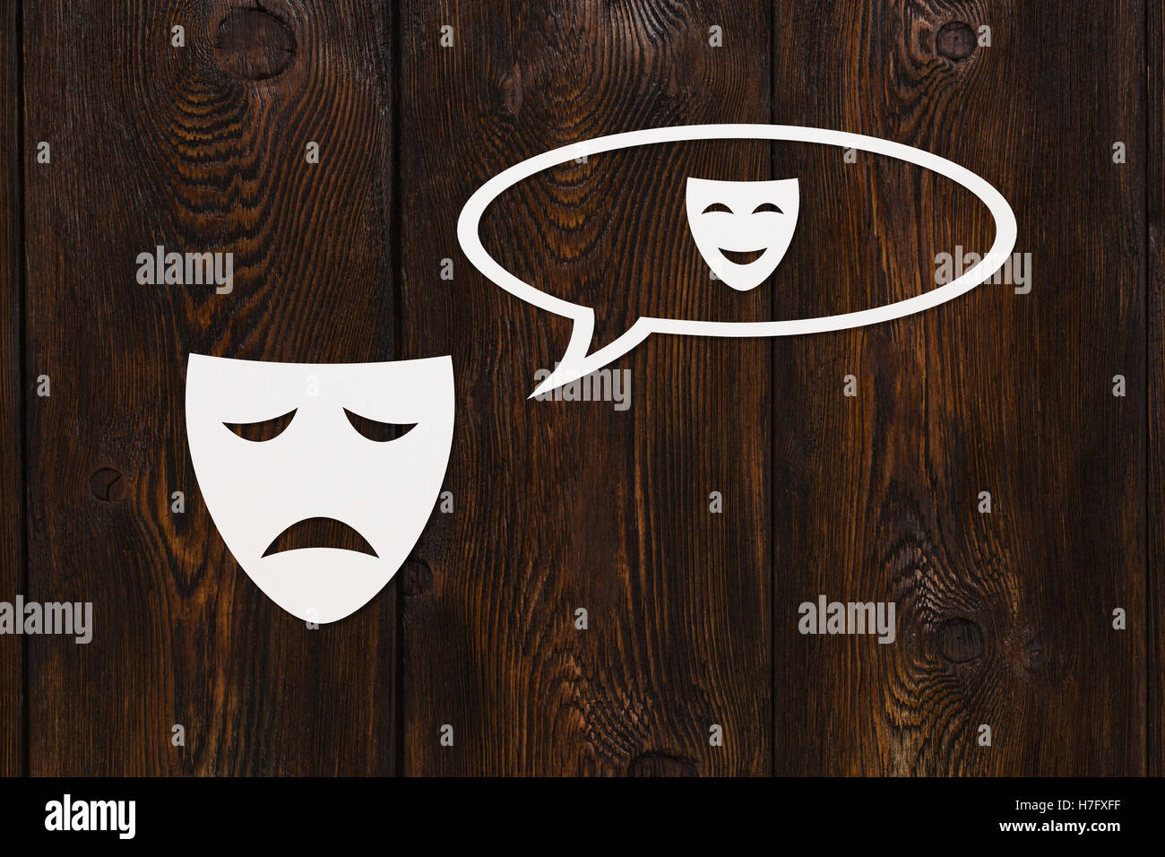 Happy sad mask hi-res stock photography and images - Alamy