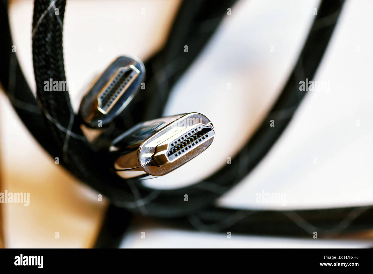 isolated plug the video cable Stock Photo - Alamy