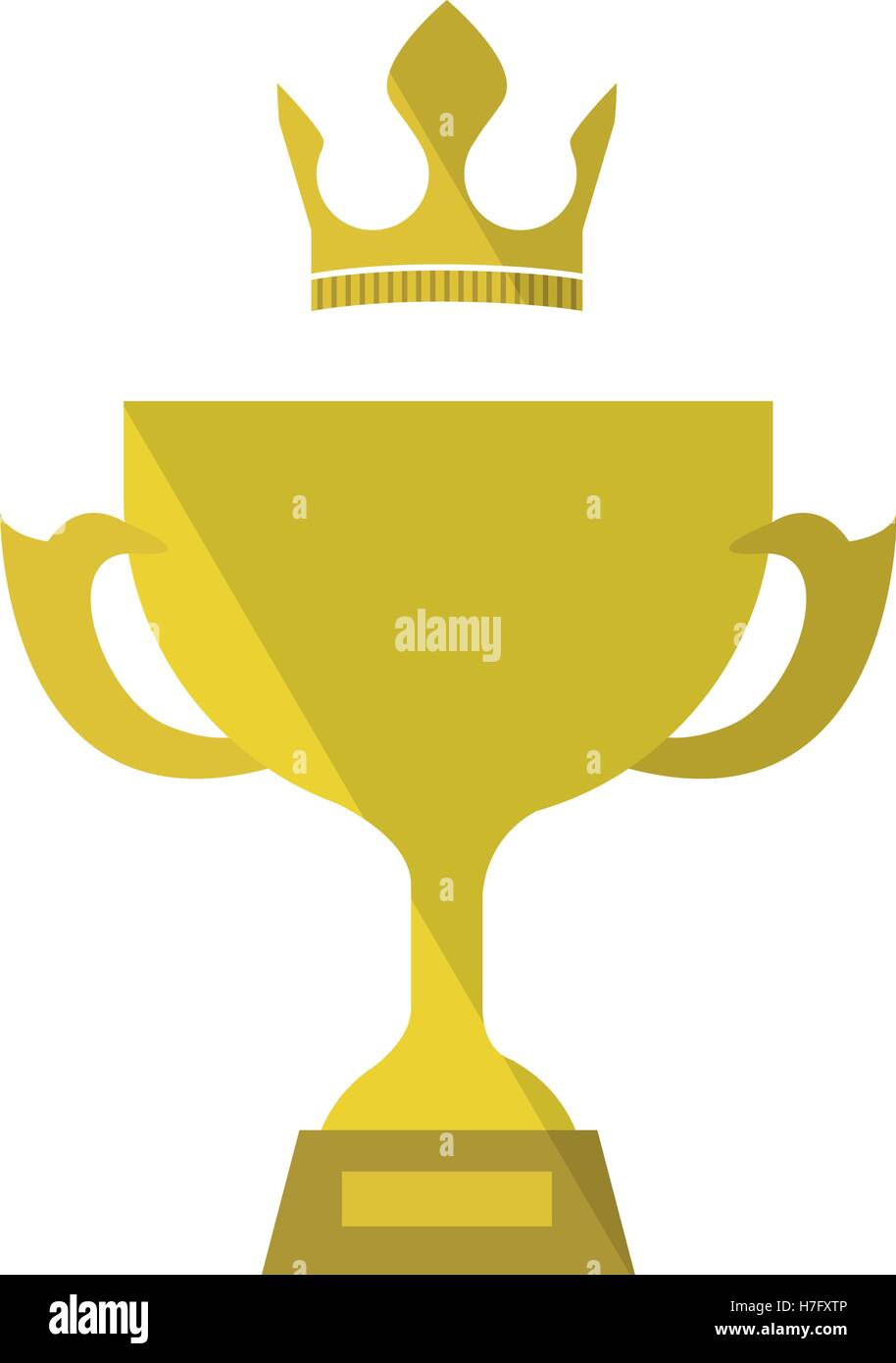 gold trophy award icon over white background. vector illustration Stock ...