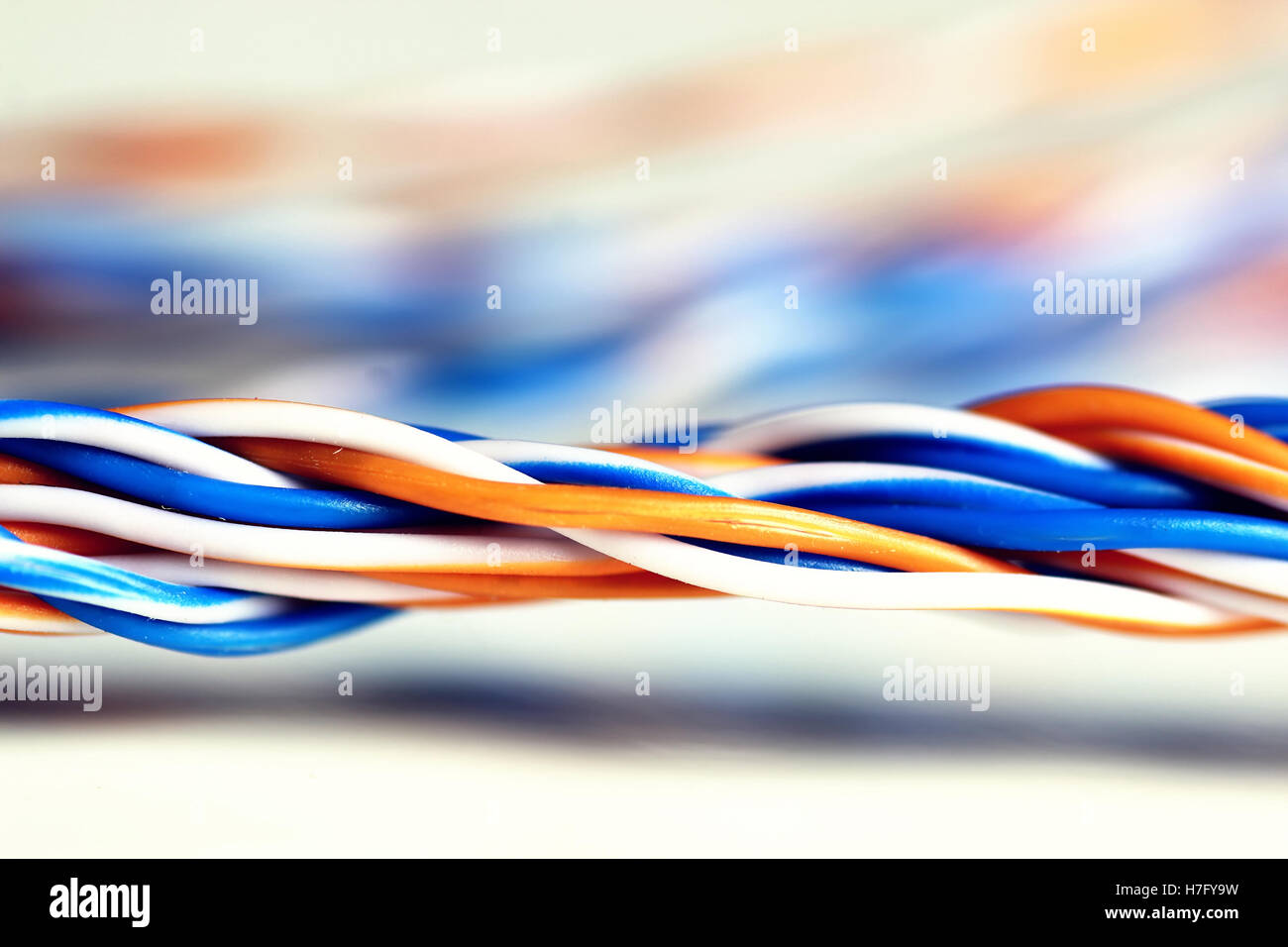 color plug wire lan Stock Photo - Alamy