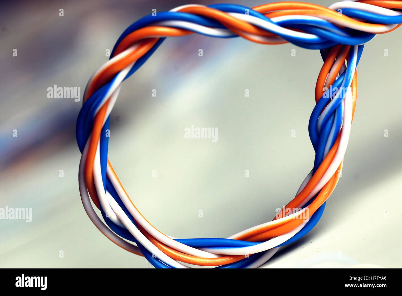 color plug wire lan Stock Photo - Alamy