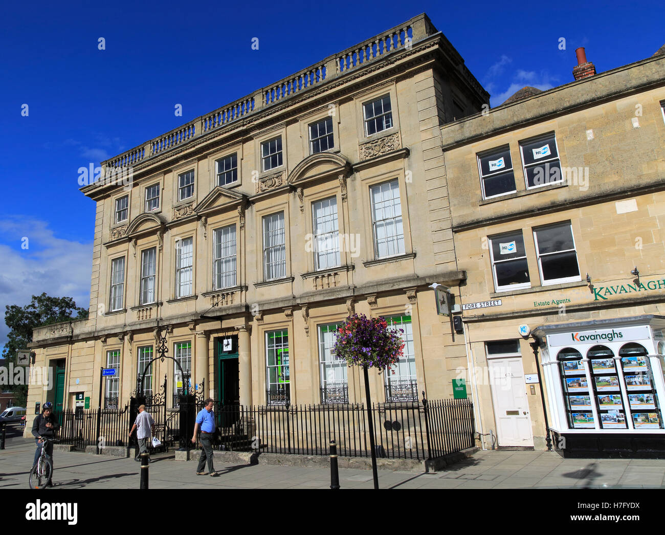 Historic buildings in town centre of Trowbridge, Wiltshire, England, UK ...