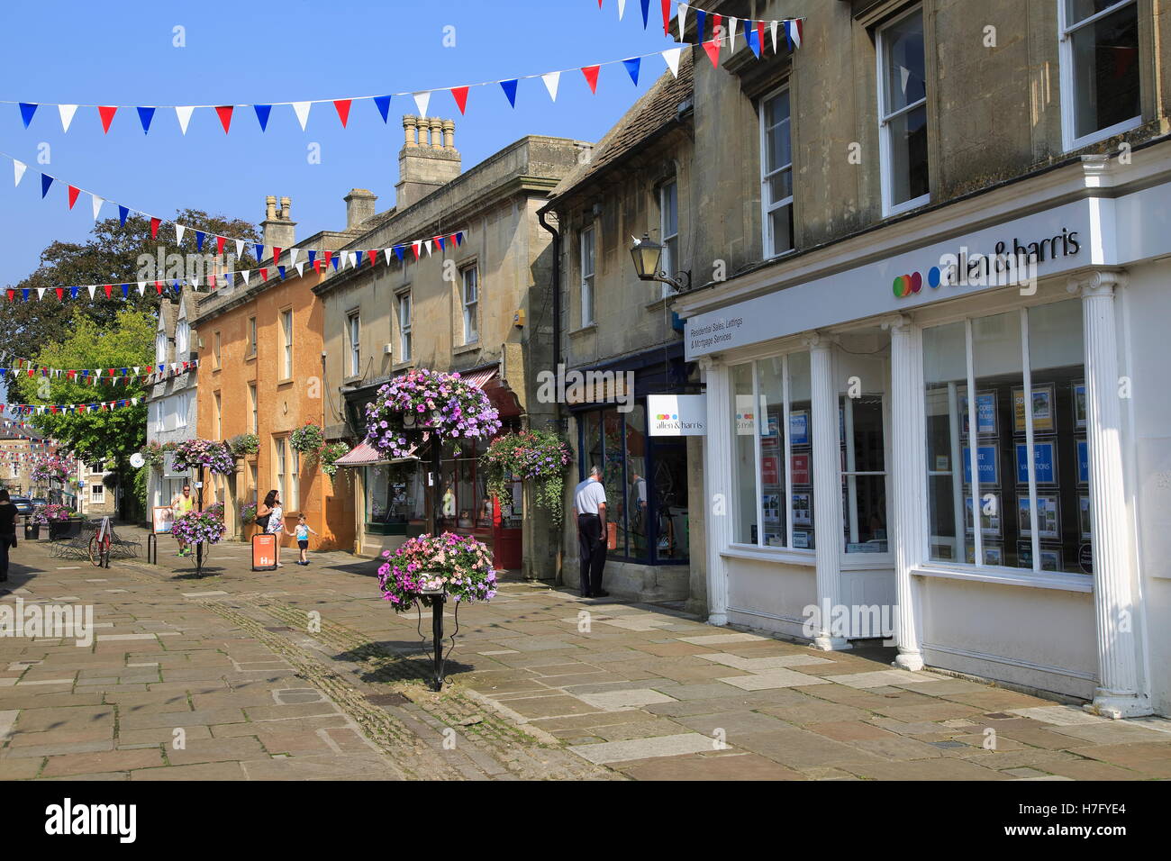 Historic buildings in town of Corsham, Wiltshire, England, UK Stock ...