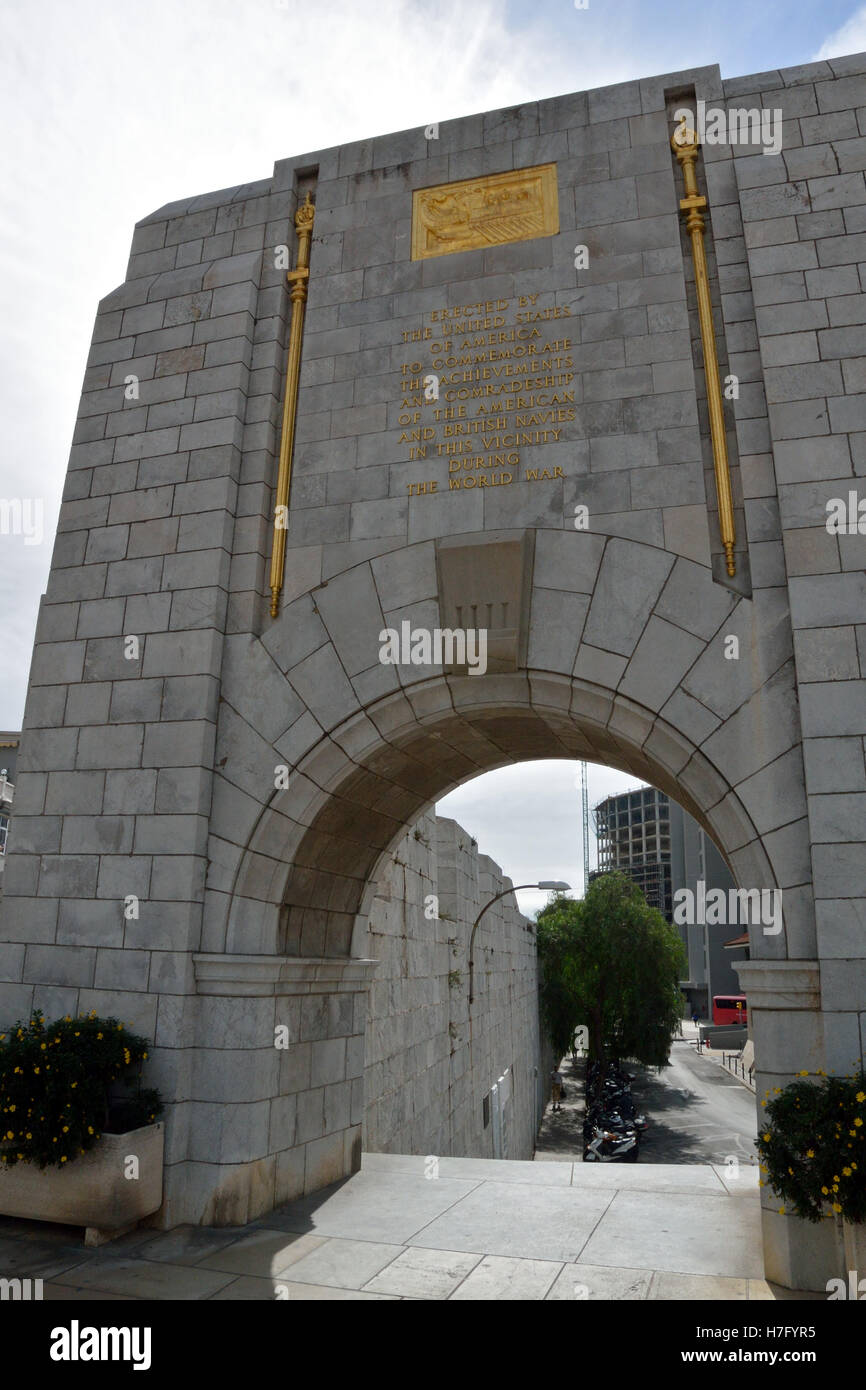 American war memorial on Line Wall Road in Gibraltar Stock Photo - Alamy