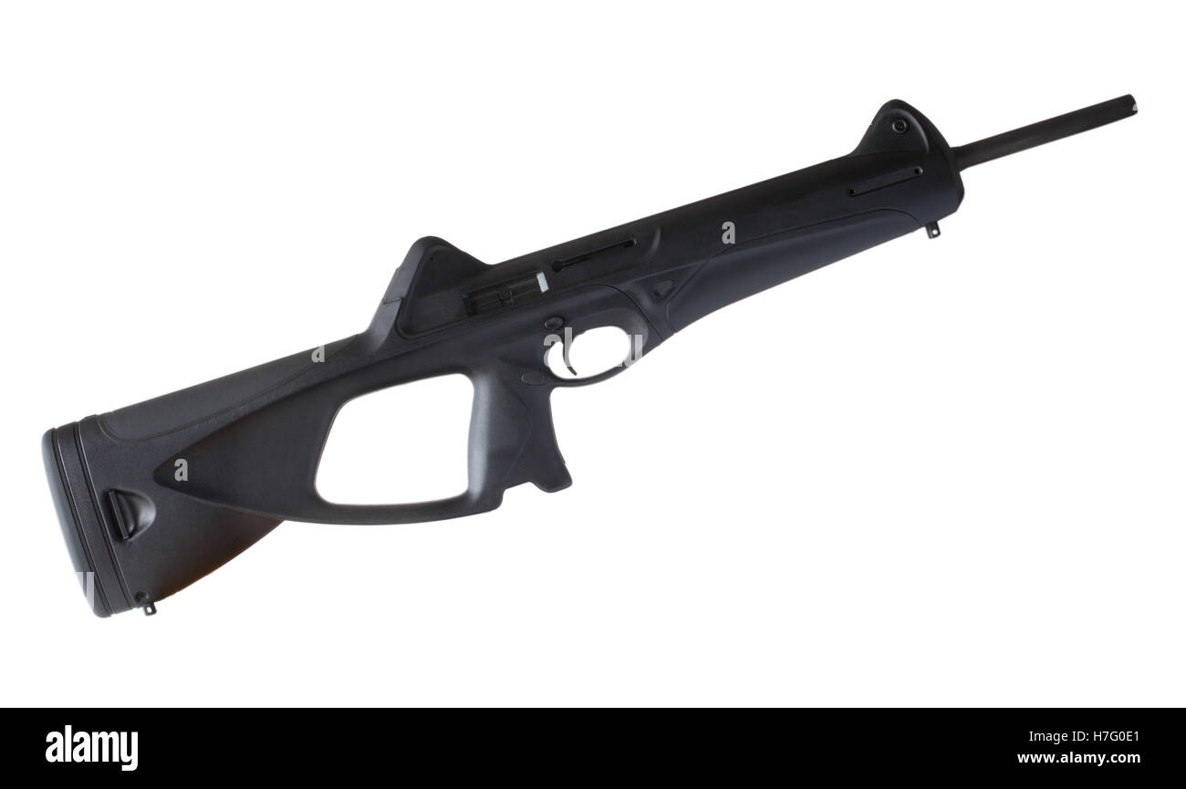 Polymer stocked semi automatic carbine isolated on white Stock Photo ...