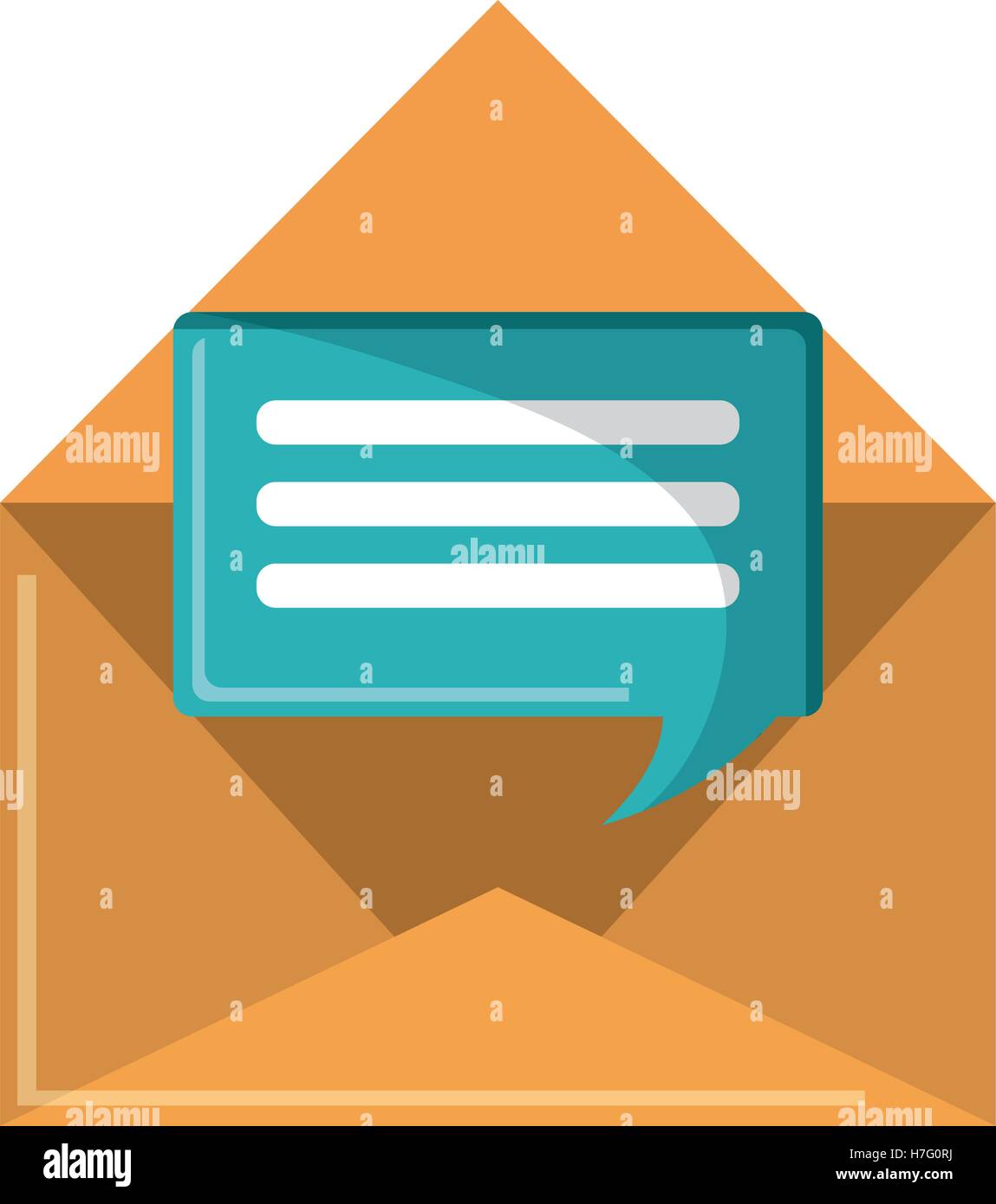 Isolated envelope and bubble design Stock Vector Image & Art - Alamy