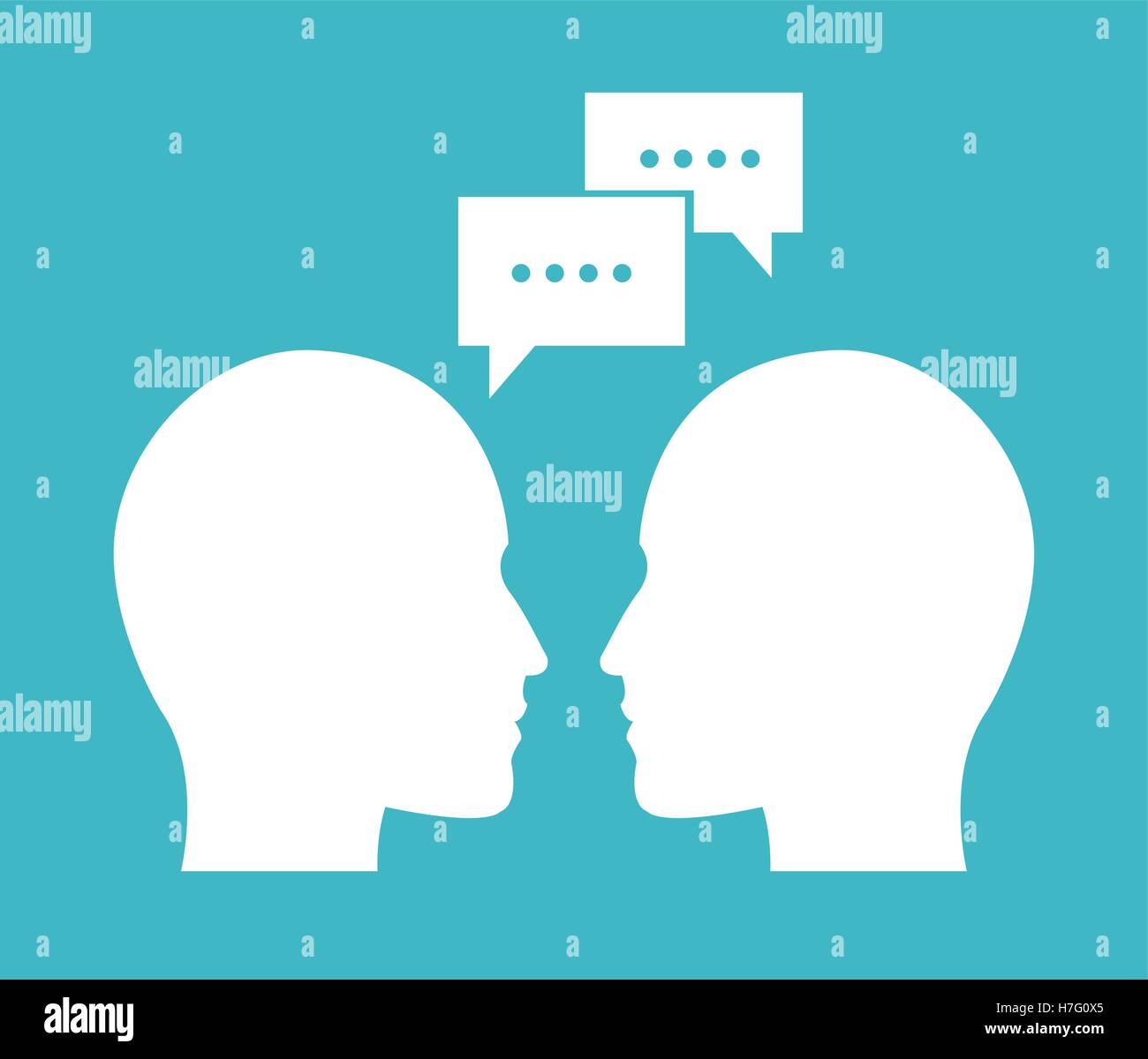 Human head and communication bubble design Stock Vector Image & Art - Alamy
