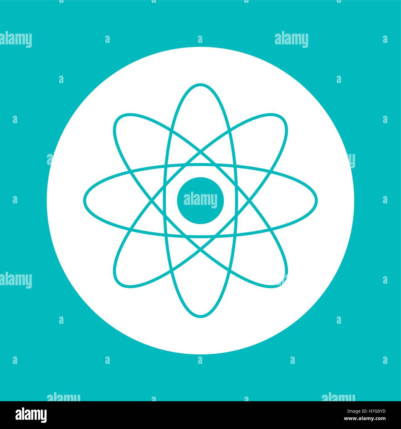 Atom inside circle design Stock Vector Image & Art - Alamy