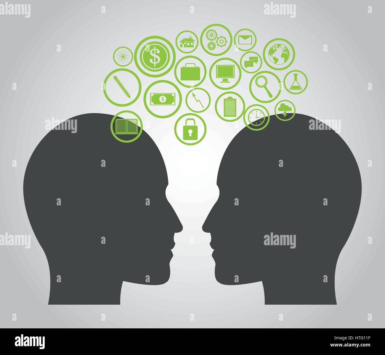 Human head and icon set design Stock Vector Image & Art - Alamy