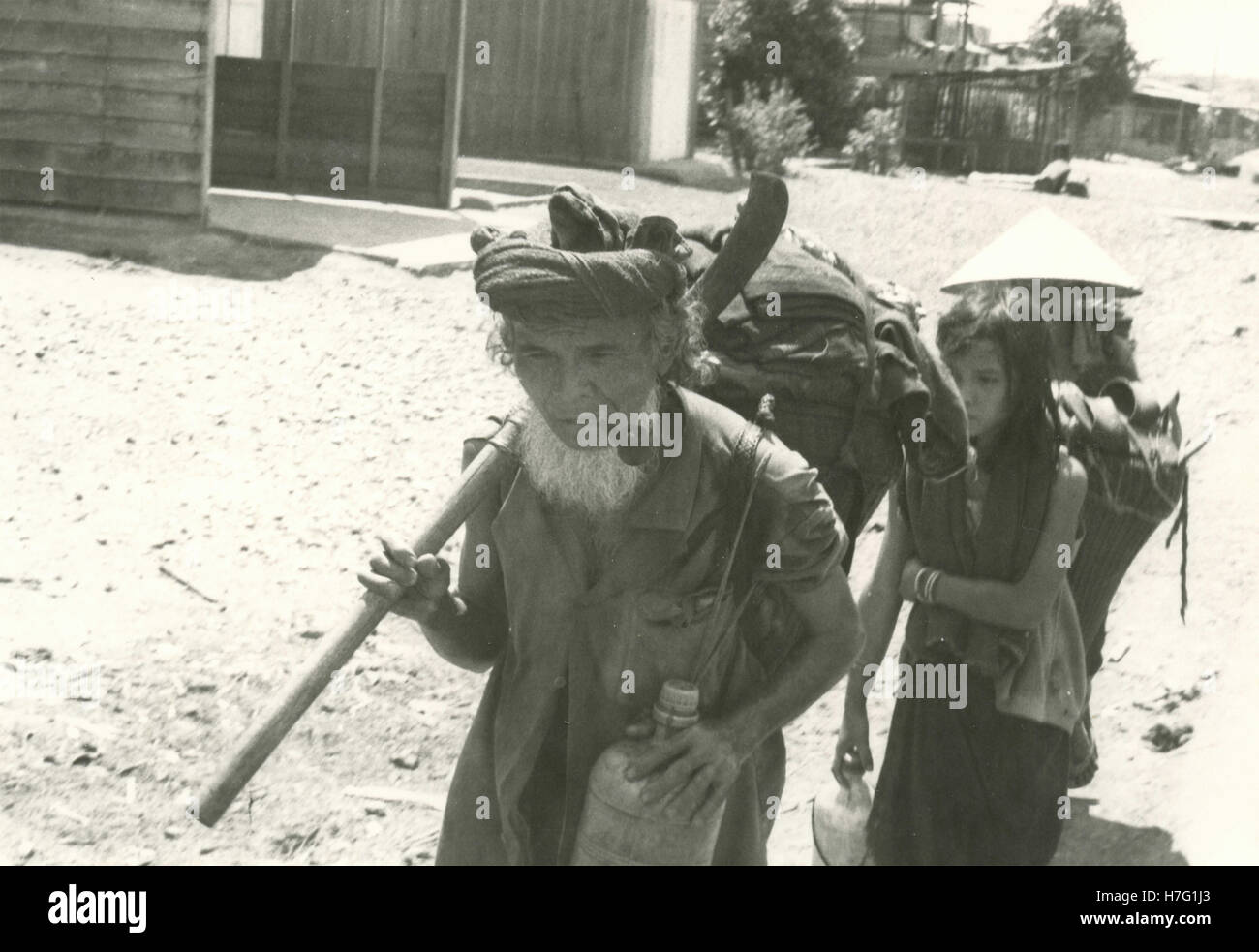 Displaced people during the war, Vietnam Stock Photo - Alamy