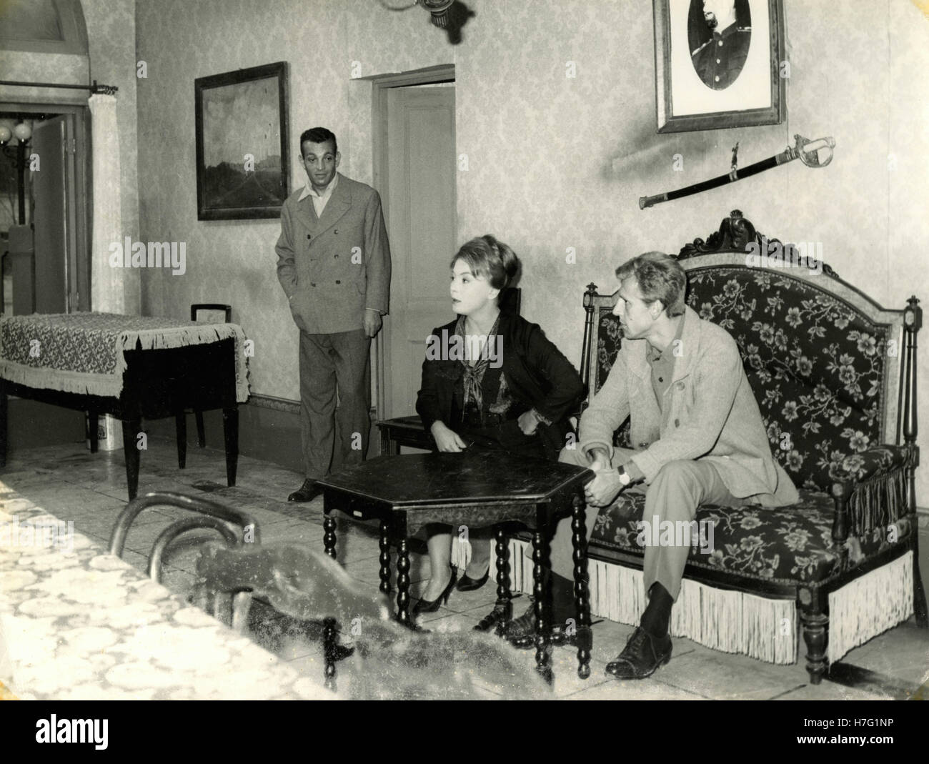 Unidentified actors from the TV fiction Alla Ricerca della Felicità ...