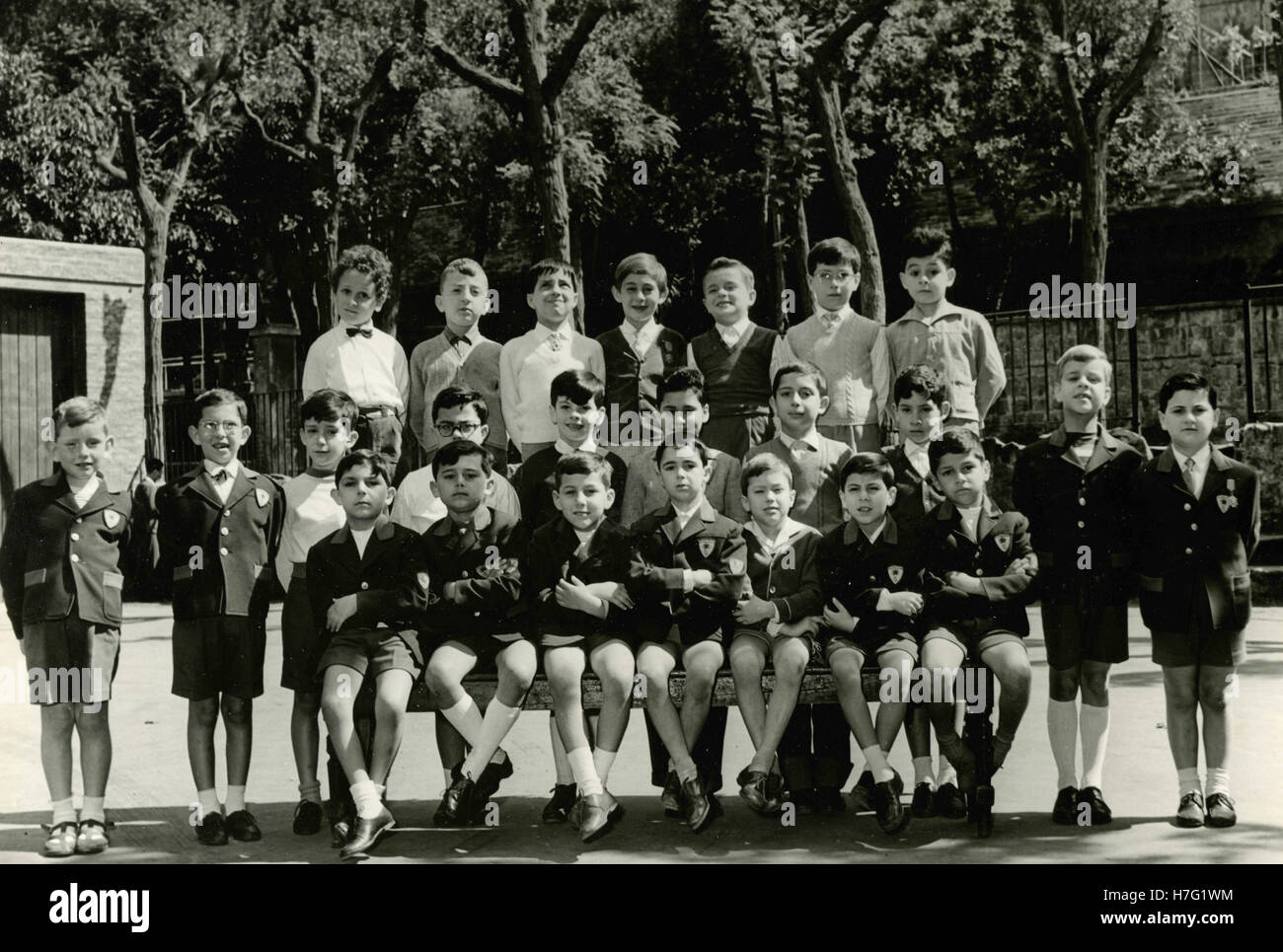 School photo with the uniform, Italy Stock Photo - Alamy