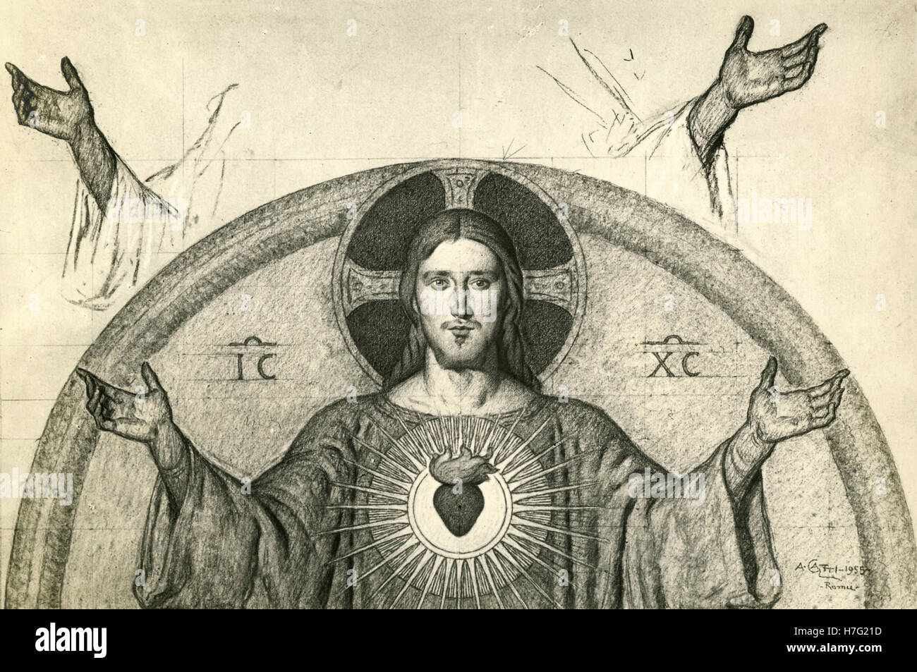 Jesus christ with open arms hi-res stock photography and images - Alamy