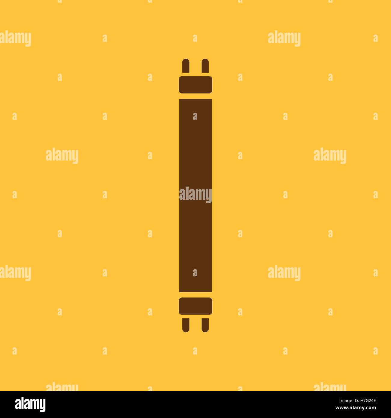 The fluorescent light bulb icon. Lamp and bulb, lightbulb symbol.UI ...
