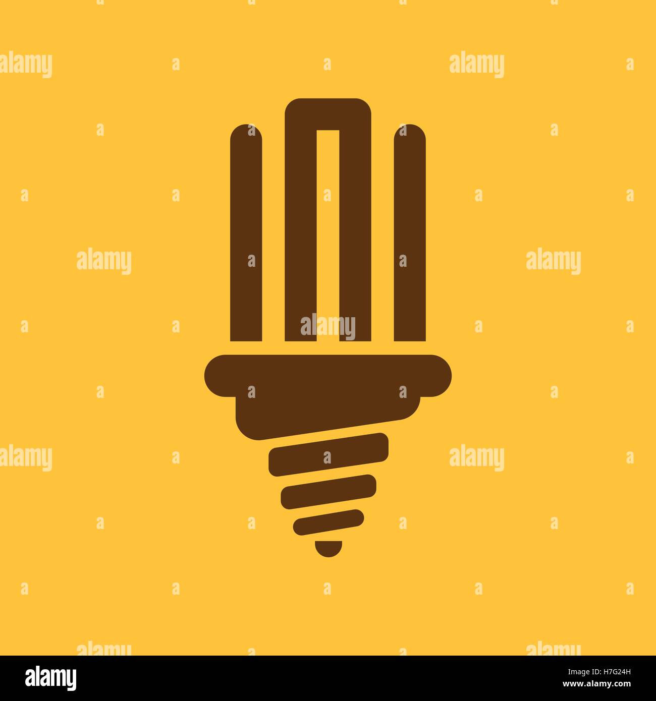 The fluorescent light bulb icon. Lamp and bulb, lightbulb symbol.UI ...