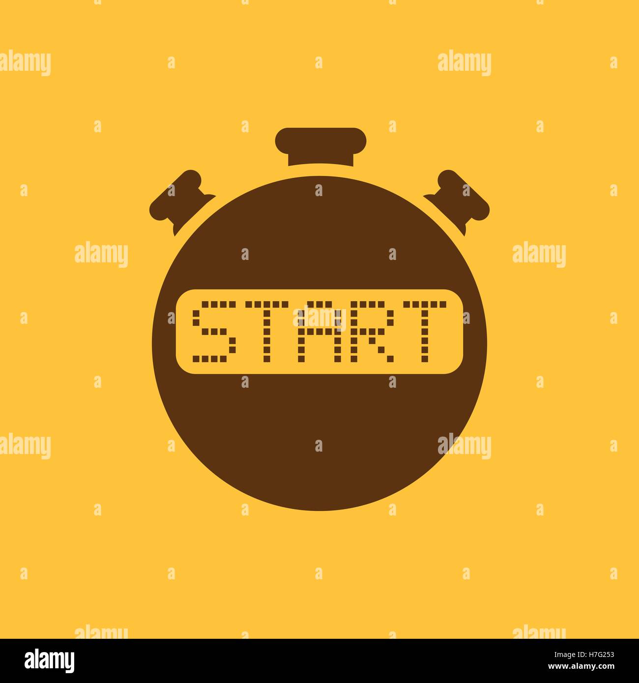 The start stopwatch icon. Clock and watch, timer, countdown, stopwatch ...