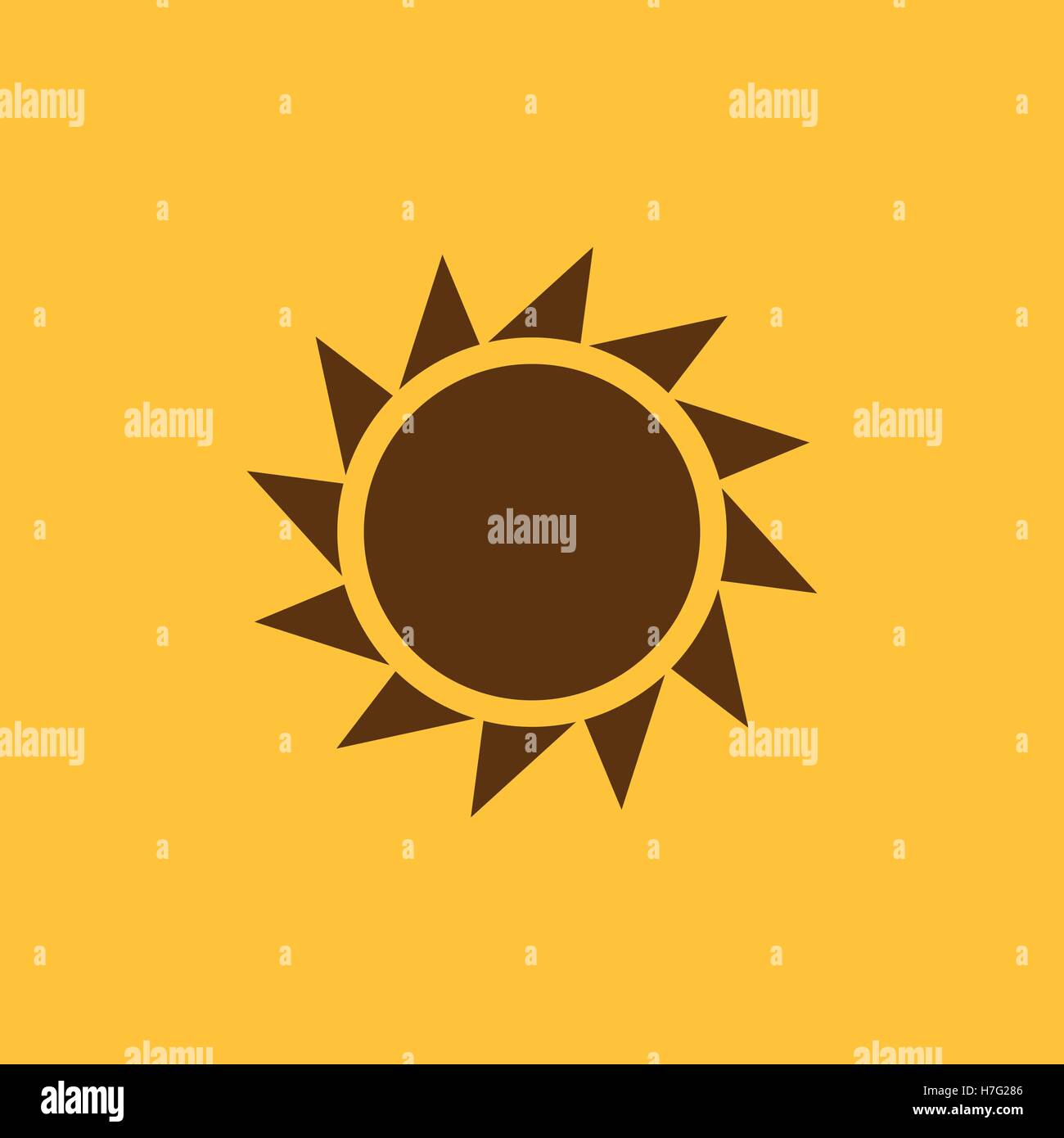 The sunrise icon. Sunrise and sunshine, weather, sun symbol. UI. Web ...