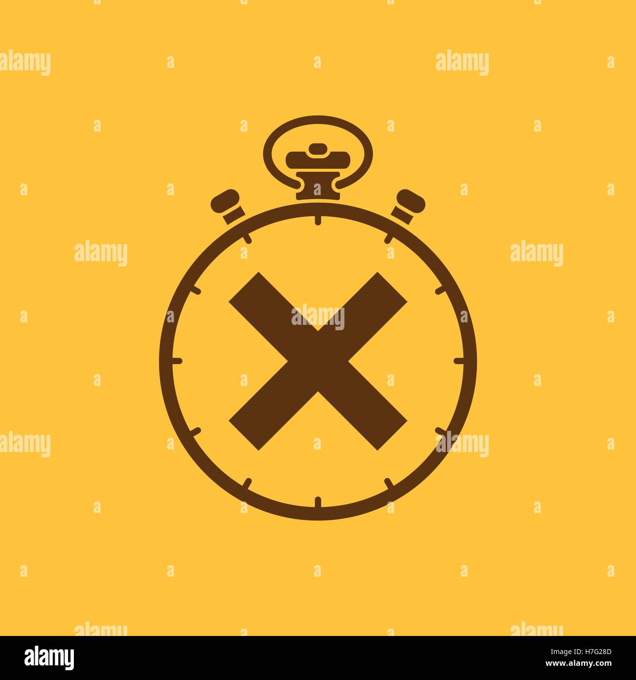 The stopwatch icon. Clock and watch, timer, countdown, stopwatch symbol ...