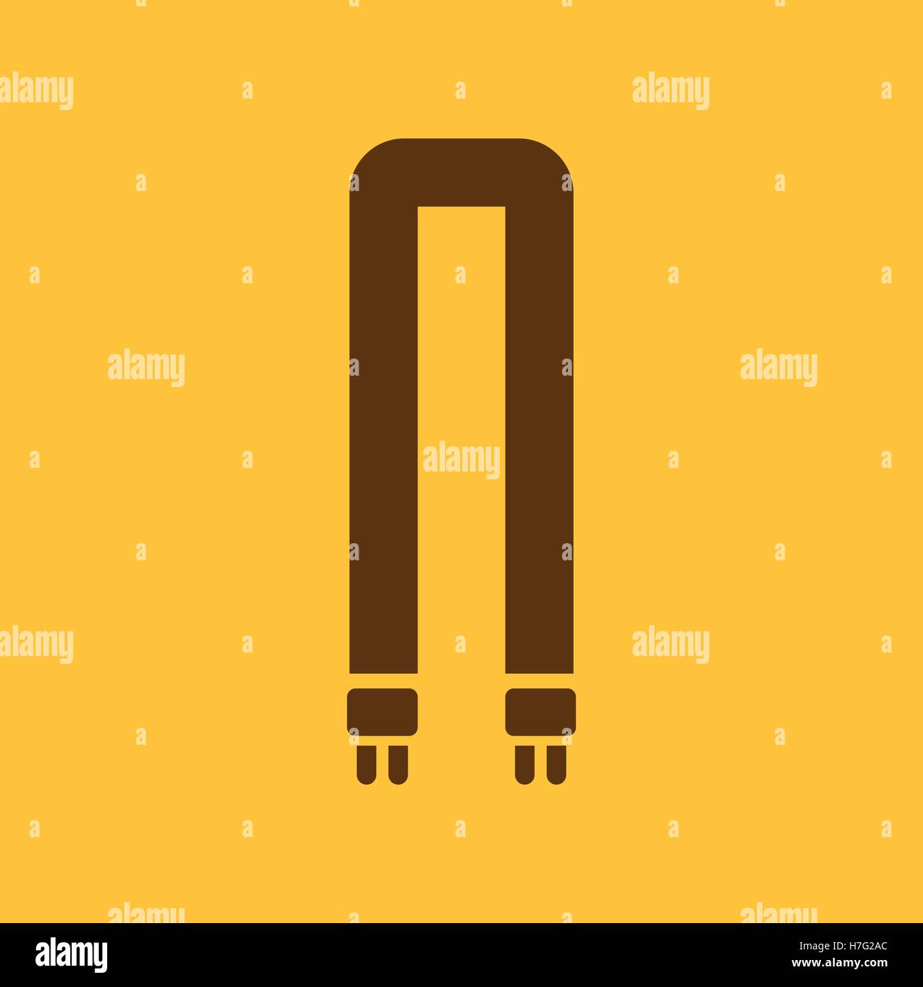 The fluorescent light bulb icon. Lamp and bulb, lightbulb symbol.UI ...