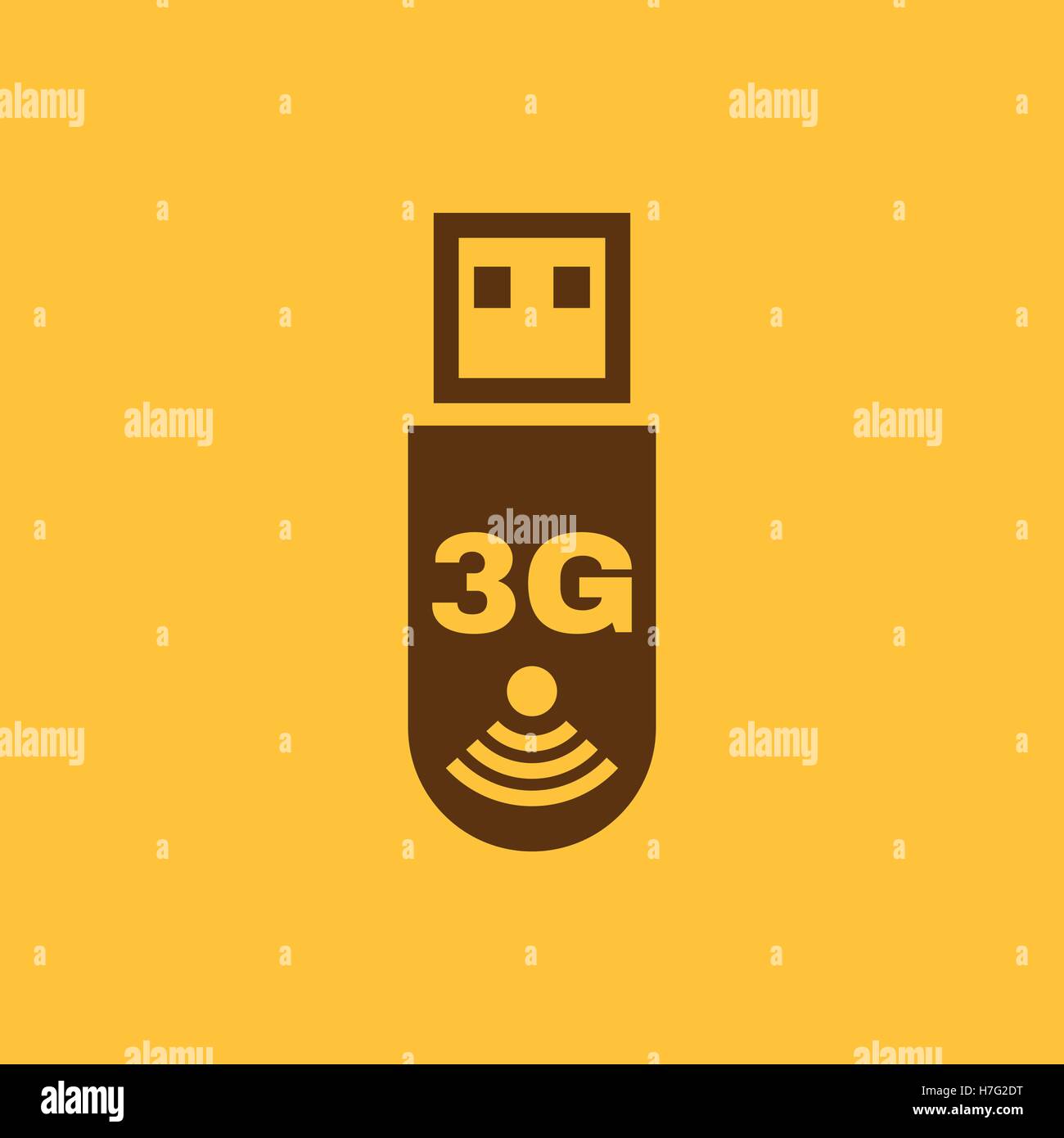 The 3g adapter icon. Transfer and connection, data, 3g symbol. UI. Web ...